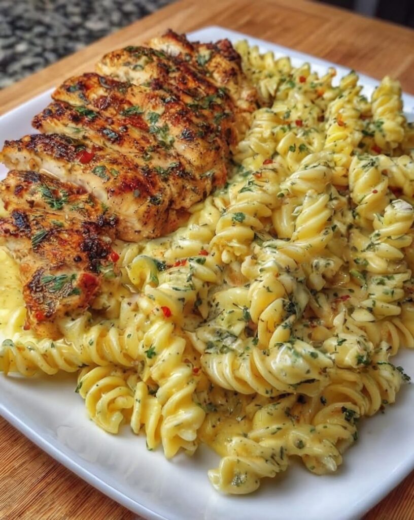 Creamy Garlic Chicken Twisted Pasta – systenova